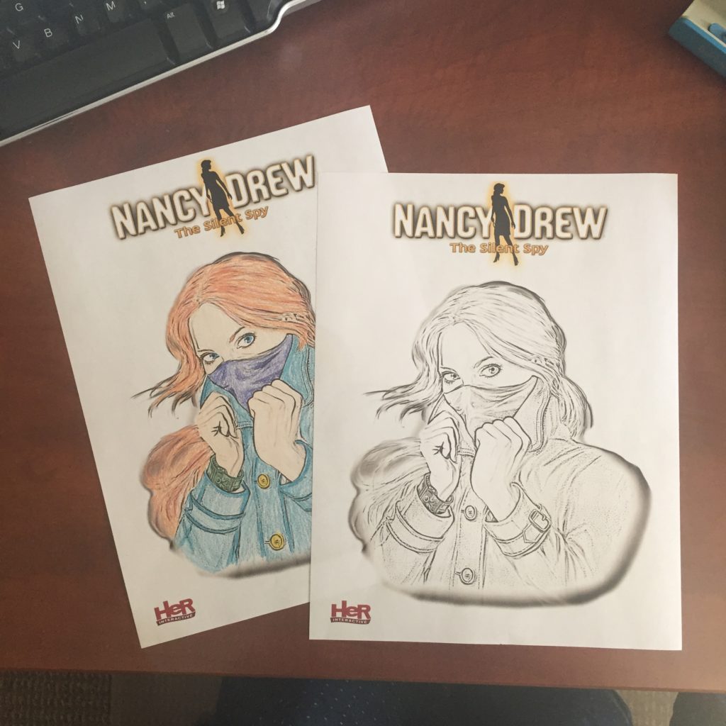 Nancy Drew Coloring Page: Kate Drew - Her Interactive