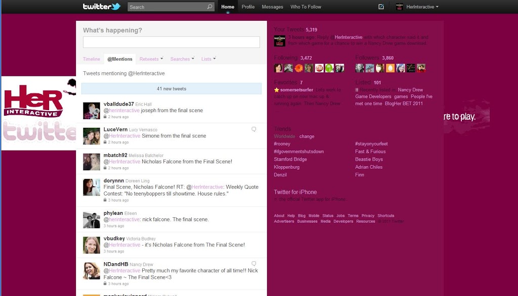 New Twitter Look - Her Interactive